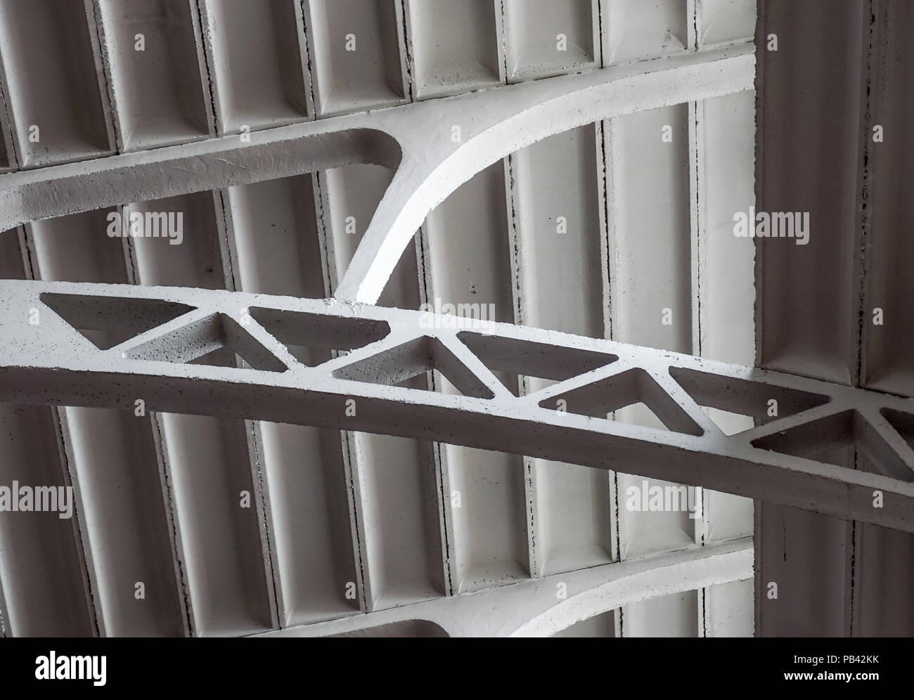 Old arched metal structure. Industrial geometry Stock Photo - Alamy