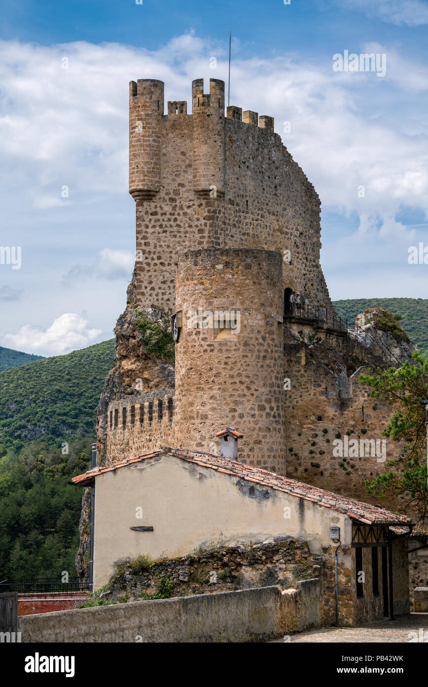 Tower of Castle of Frías, province of Burgos, Castile and Leon, Spain ...