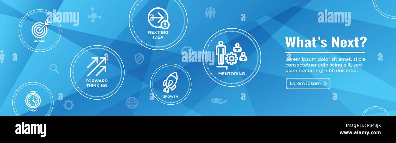 What's Next Header w Web Banner showing the Next Big Idea Stock Vector ...