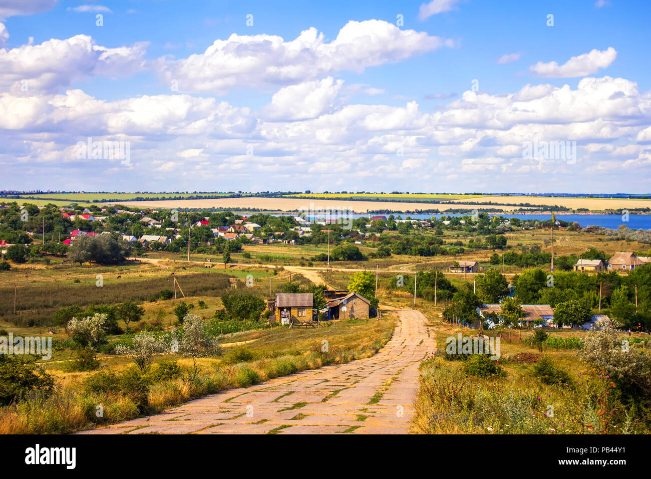 Village road hi-res stock photography and images - Alamy