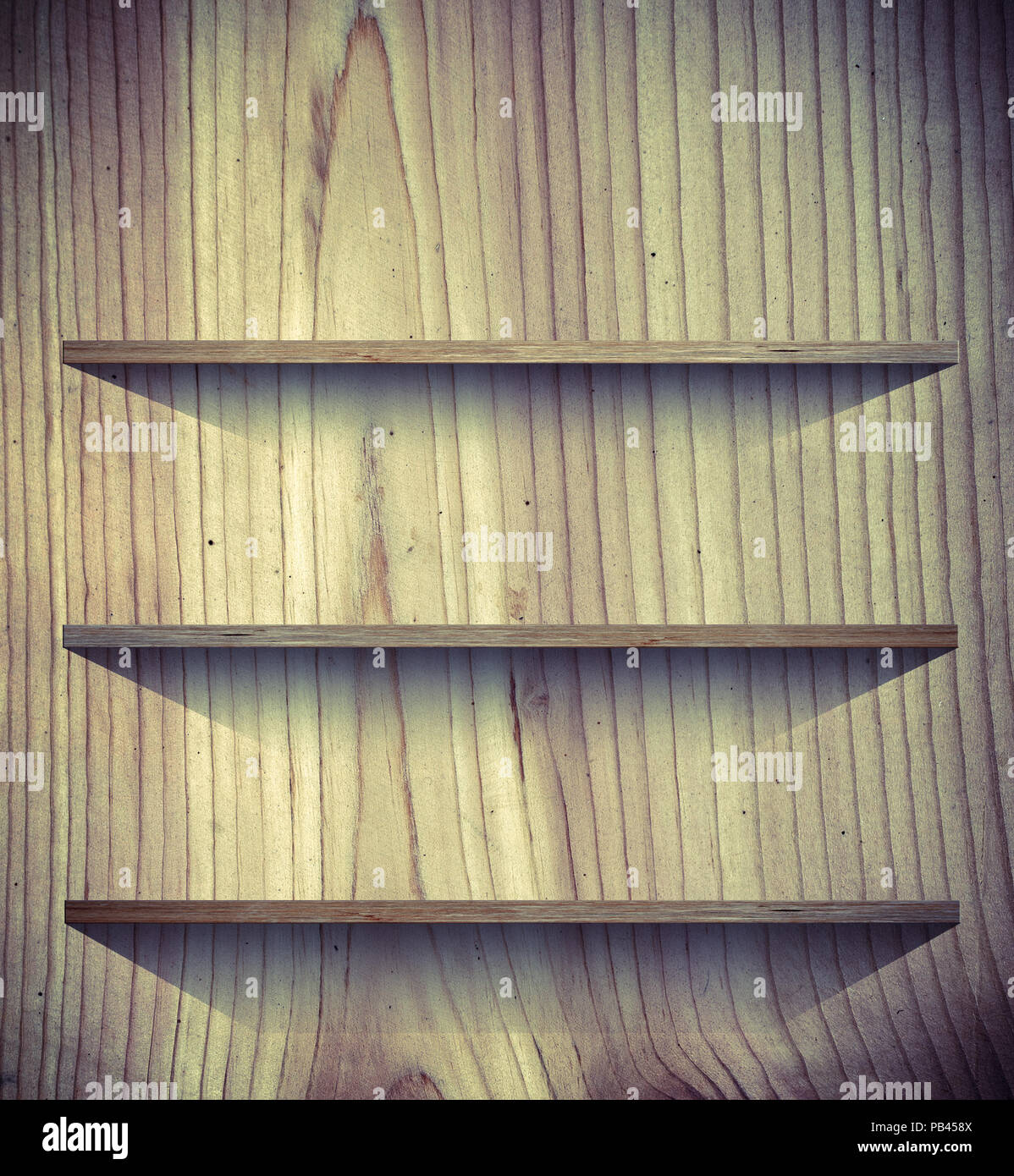 Wooden book Shelf background - vintage effect style Stock Photo - Alamy