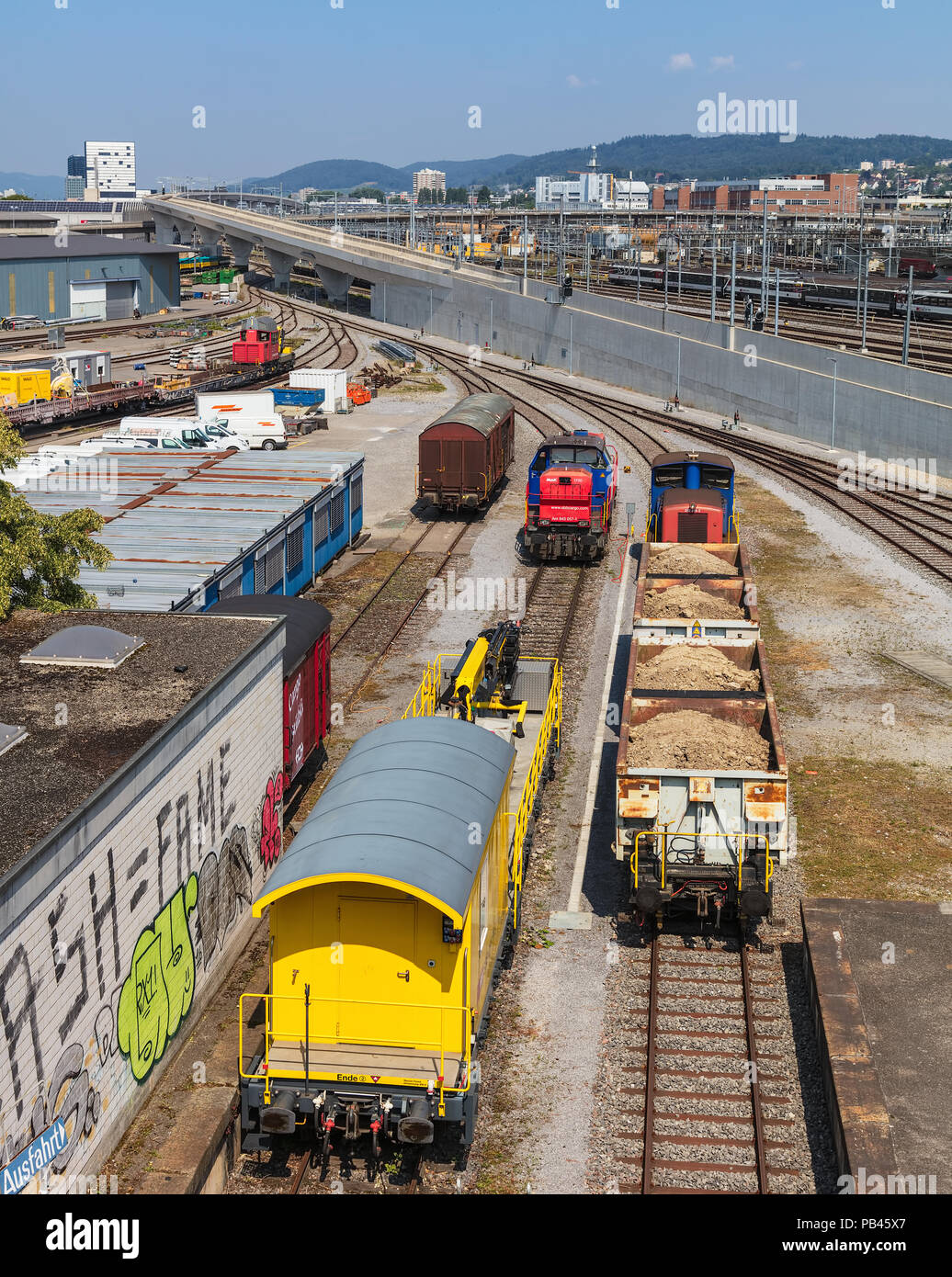 Zurich, Switzerland - July 8, 2018: city of Zurich, view from ...