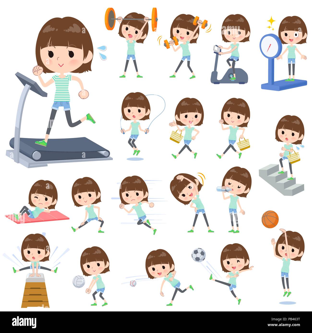 Women Exercise Clip Art