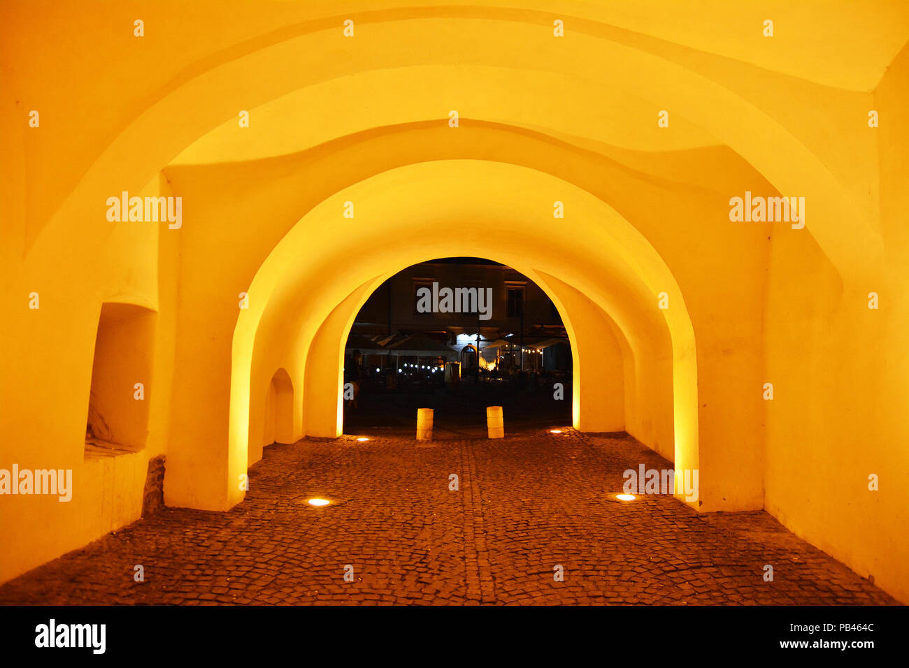 medieval architecture, gangway in sibiu, romania Stock Photo - Alamy
