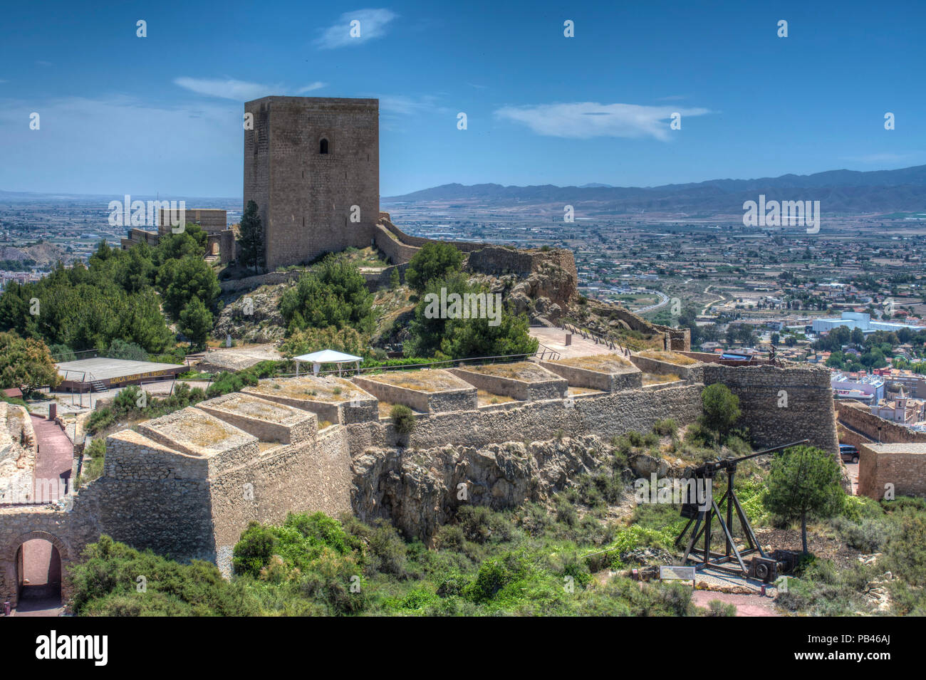 HDR image of the Alfonsina Tower at Lorca Castle Murcia Spain Stock ...