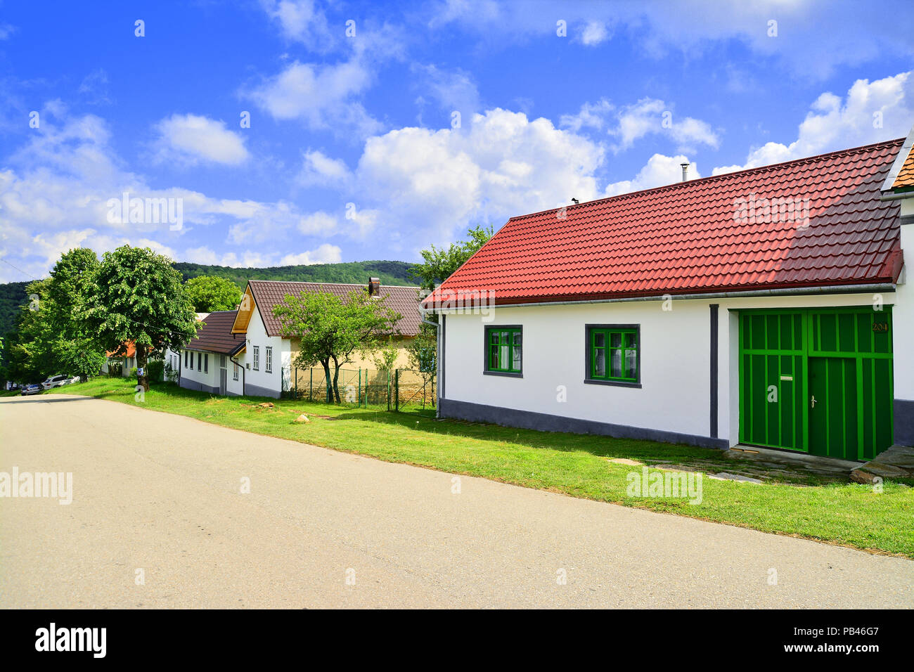 scene of a romanian village Stock Photo - Alamy