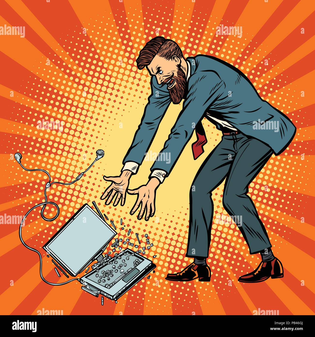 Bad stress manager Stock Vector Images - Alamy