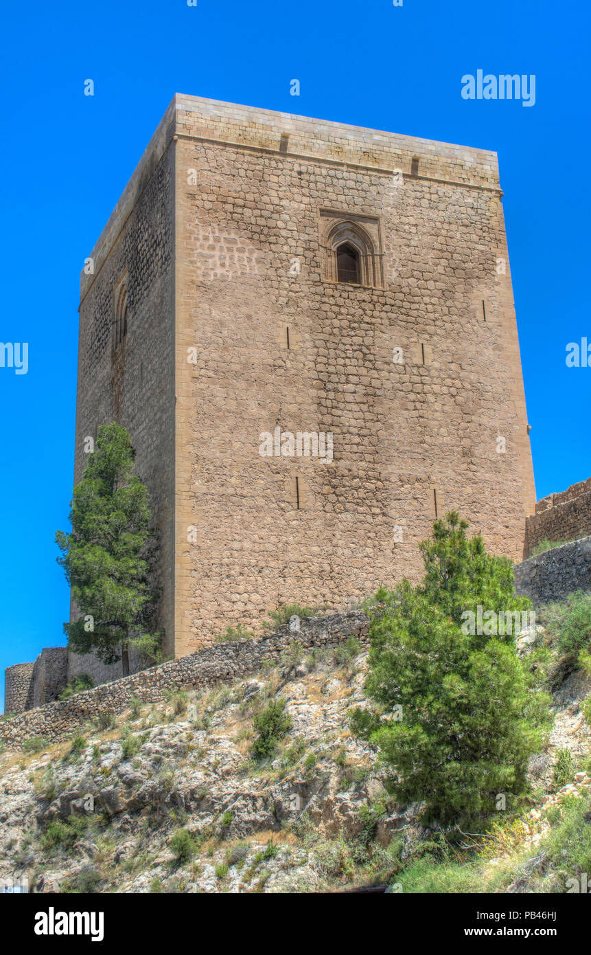HDR image of the Alfonsina Tower at Lorca Castle Murcia Spain Stock ...