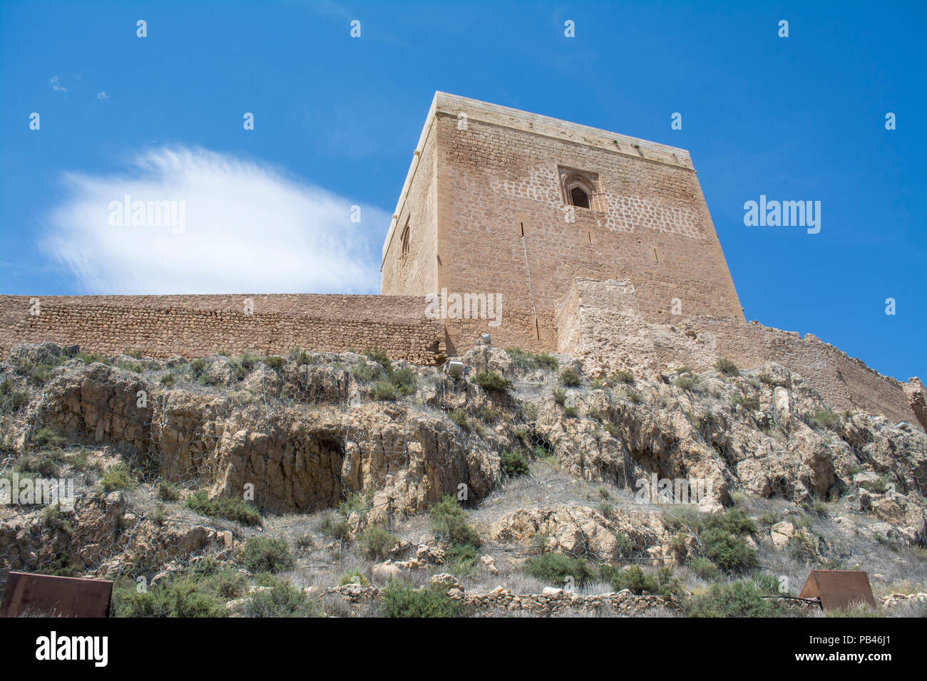 The Alfonsina Tower at Lorca Castle in Murcia Spain Stock Photo - Alamy