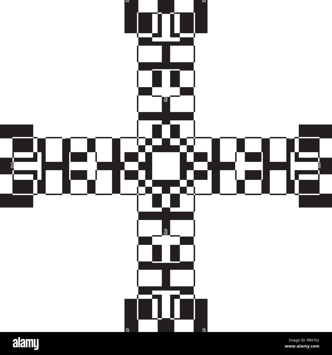 Abstract Frame Multiple Perspective Tower Likeblack on transparent ...