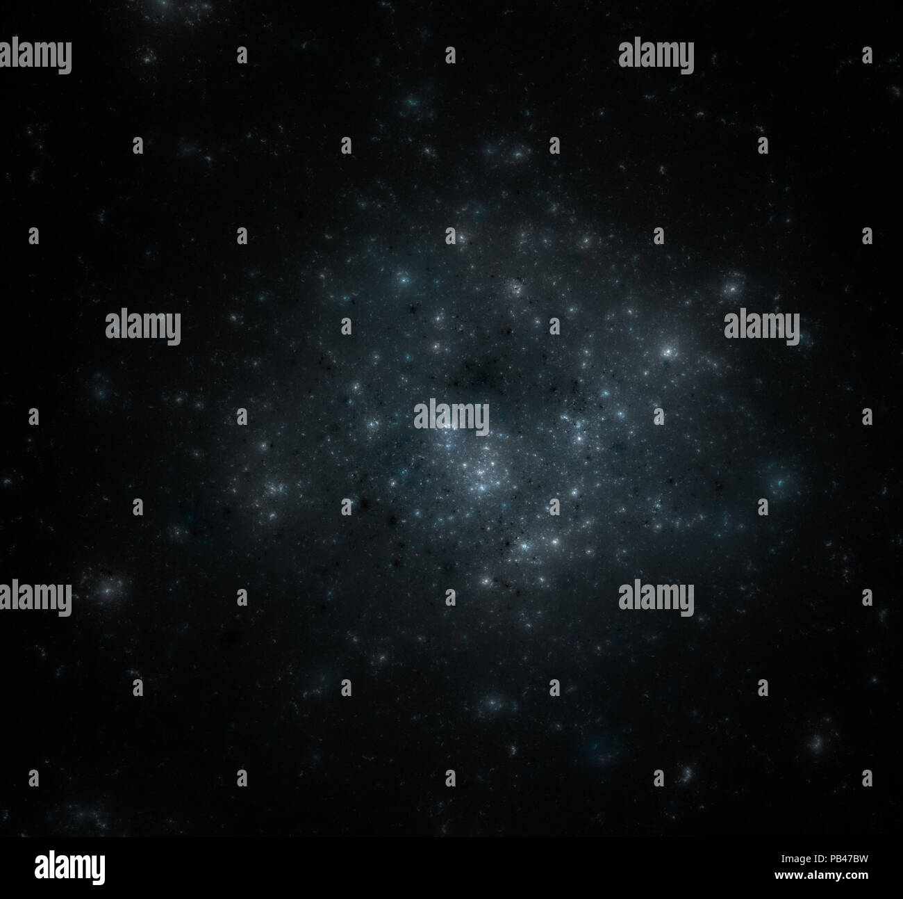 Abstract starscape background fractal stars on black background Stock ...