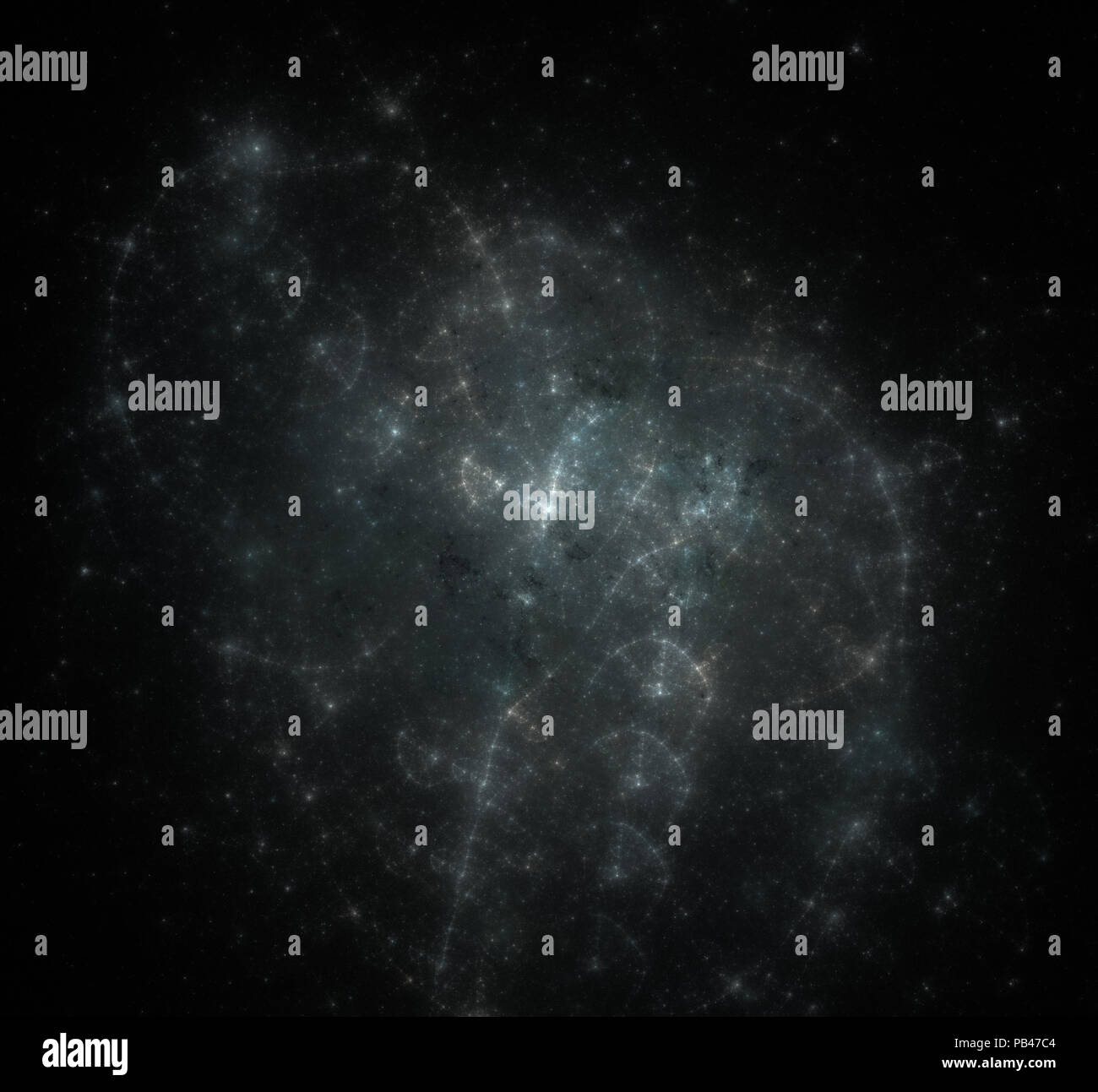 Abstract starscape background fractal stars on black background Stock ...