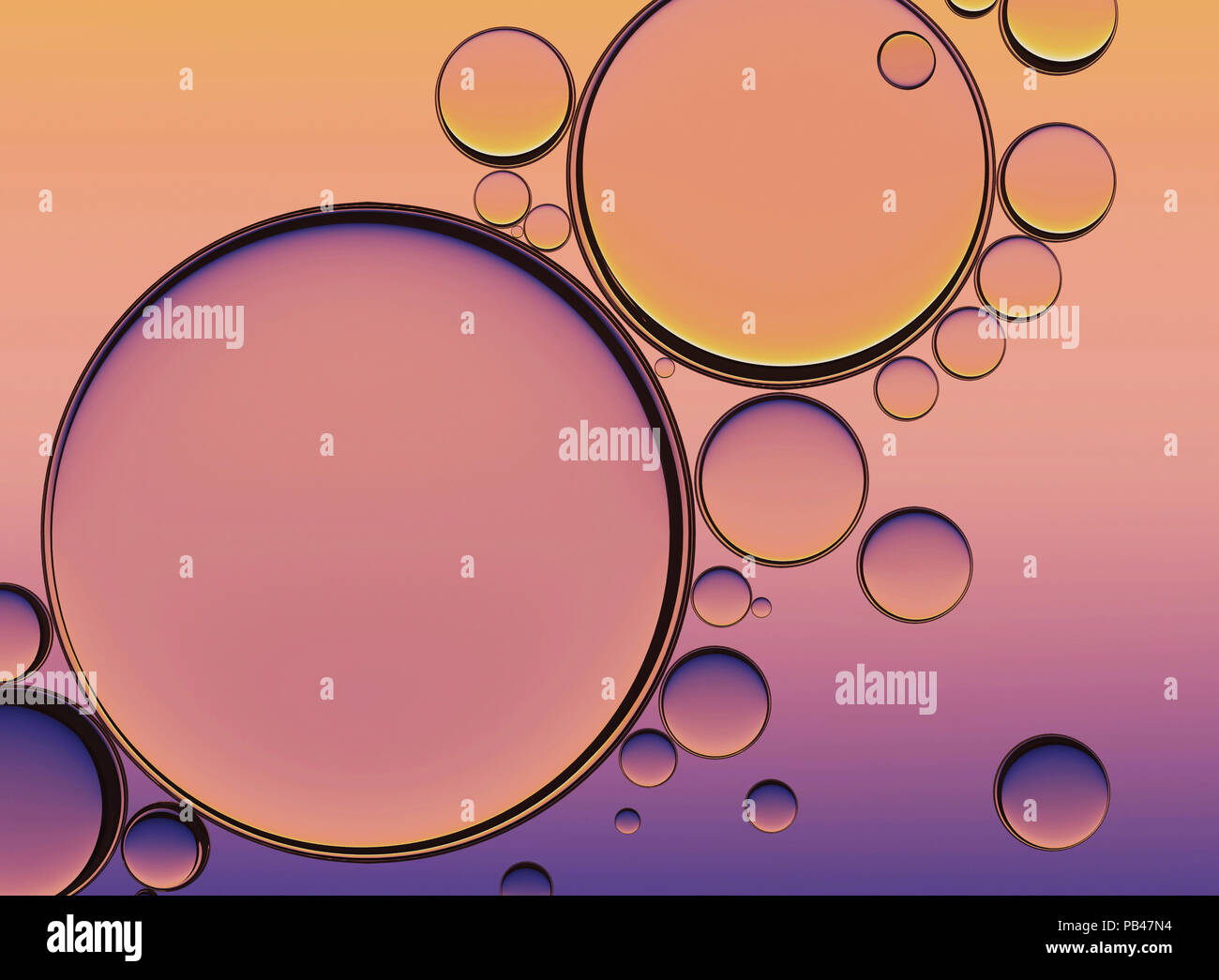 Oil Bubbles Isolated on White Background, Closeup Collagen Emulsion in ...