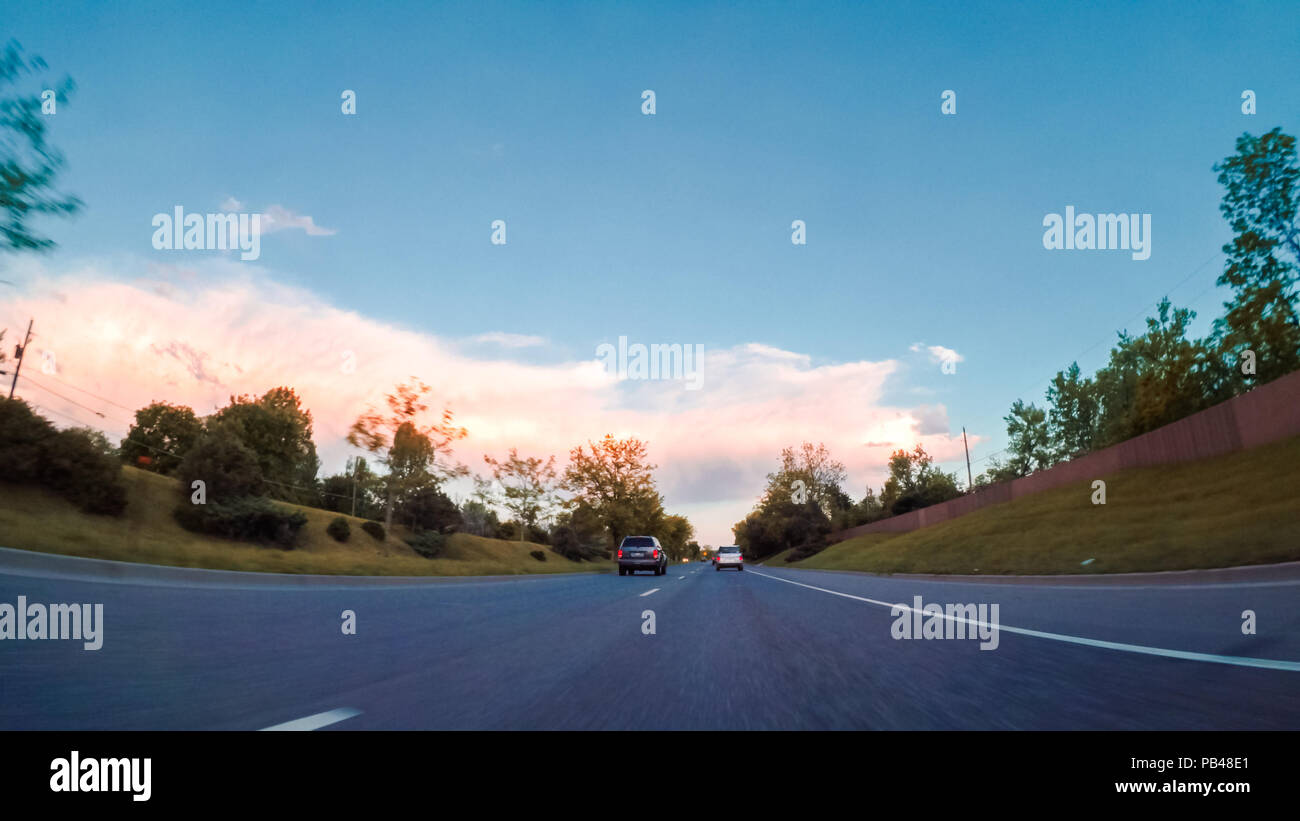 Driving on paved road in Boulder area Stock Photo - Alamy