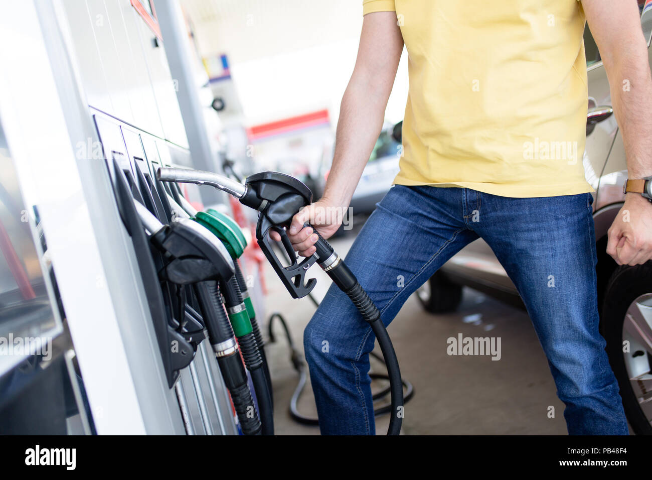 Gas station - refueling Stock Photo - Alamy