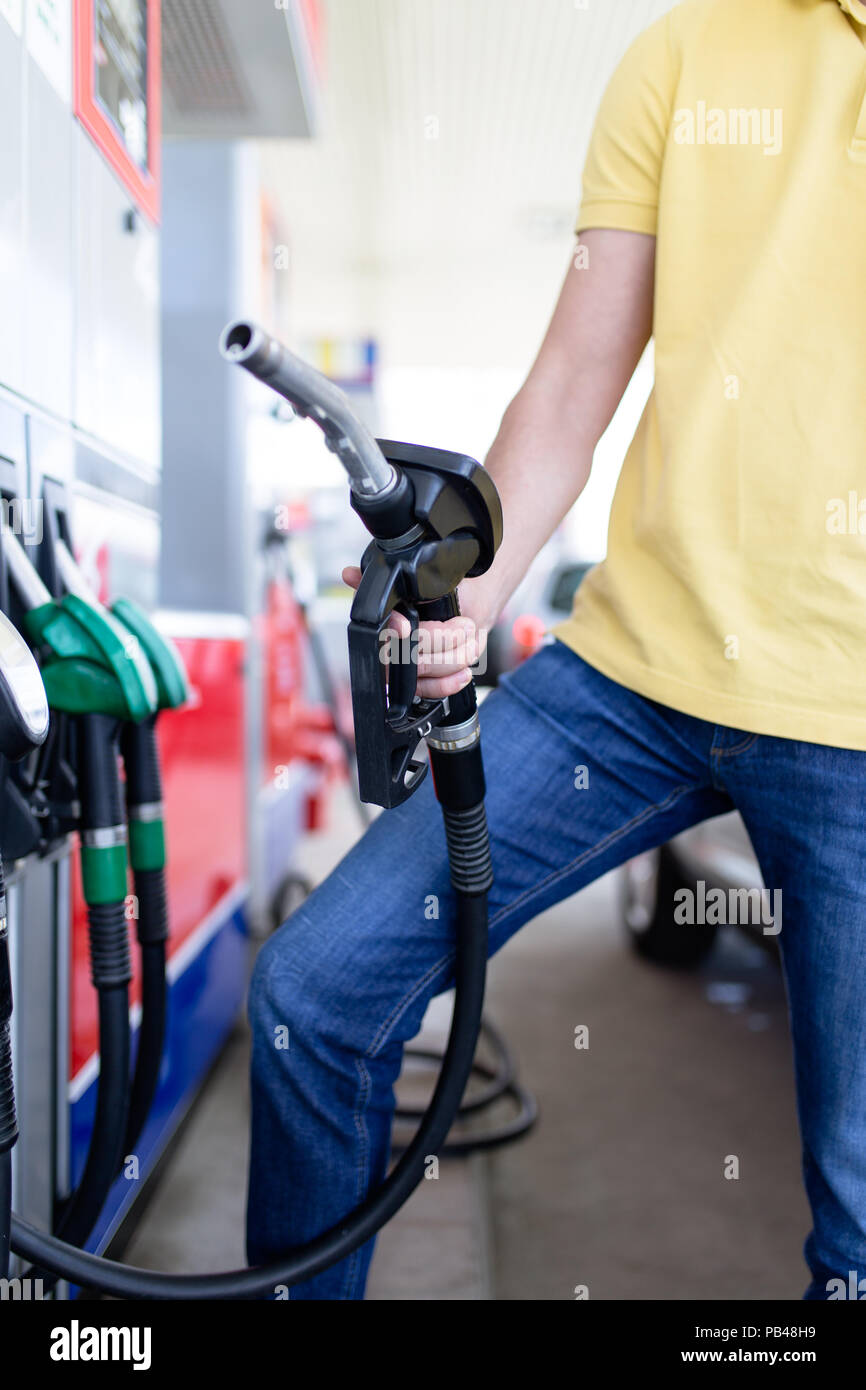 Gas station - refueling Stock Photo - Alamy