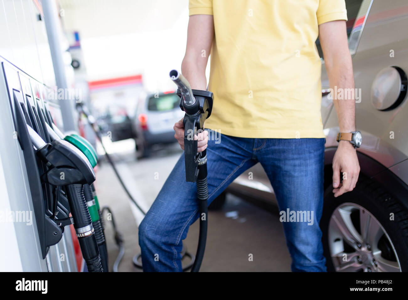 Gas station - refueling Stock Photo - Alamy