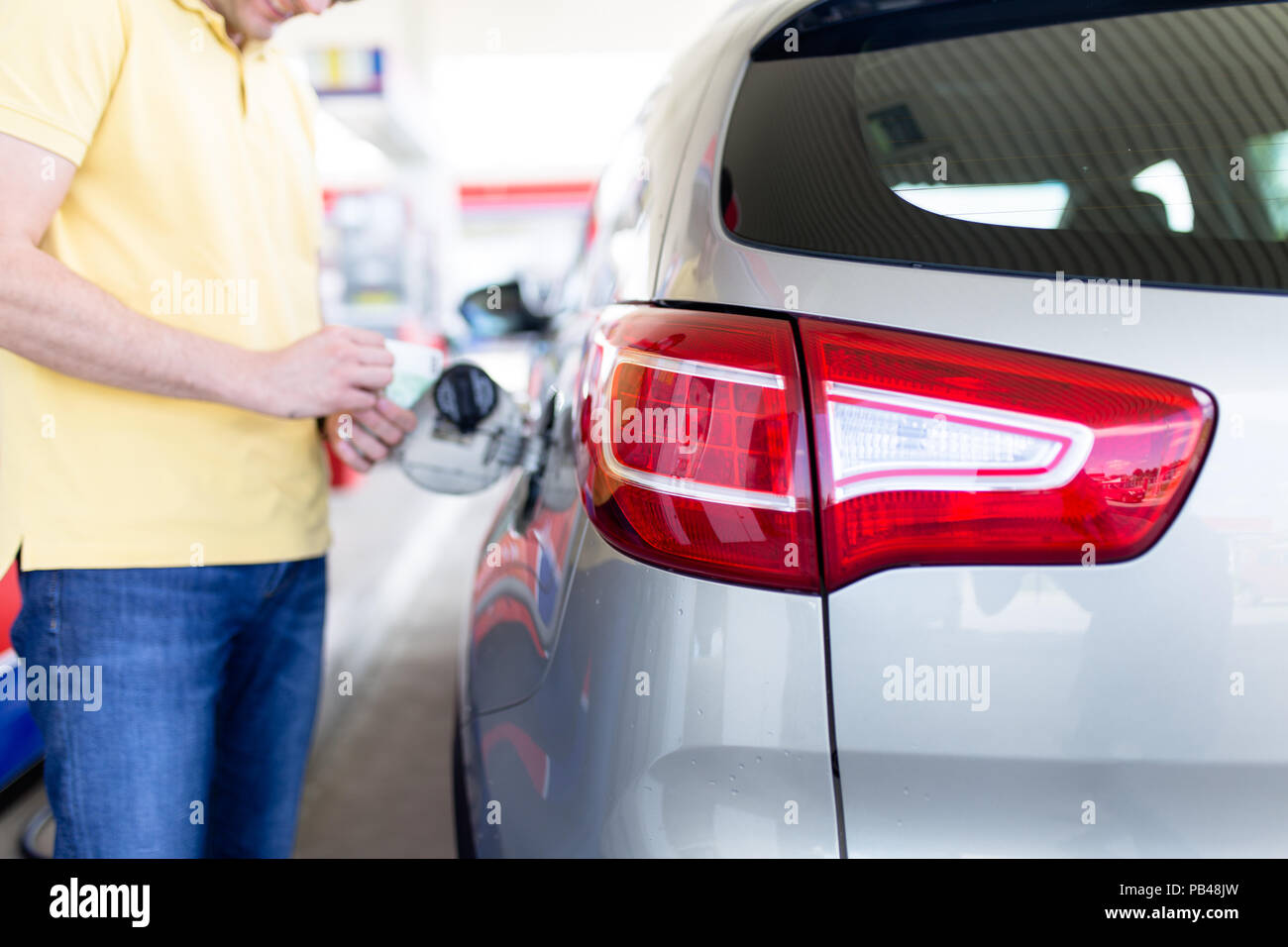 Gas station - refueling Stock Photo - Alamy