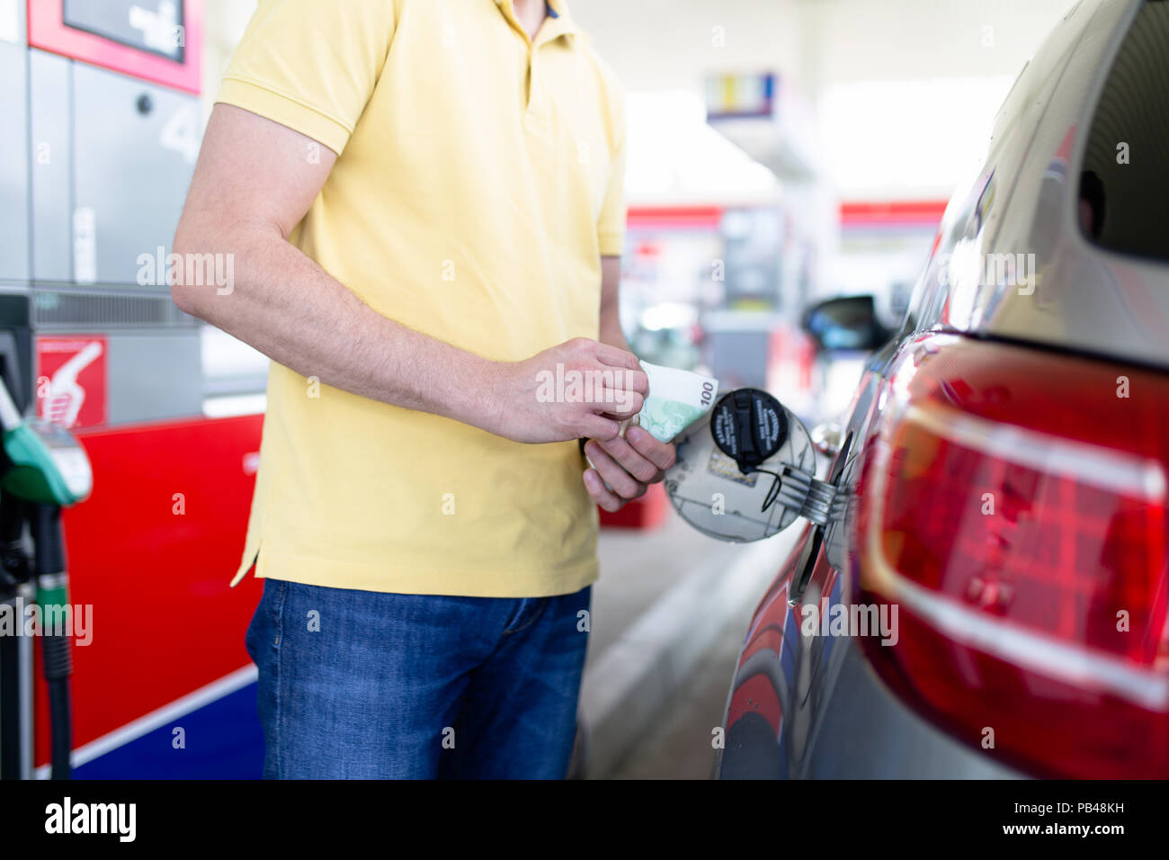 Gas station - refueling Stock Photo - Alamy