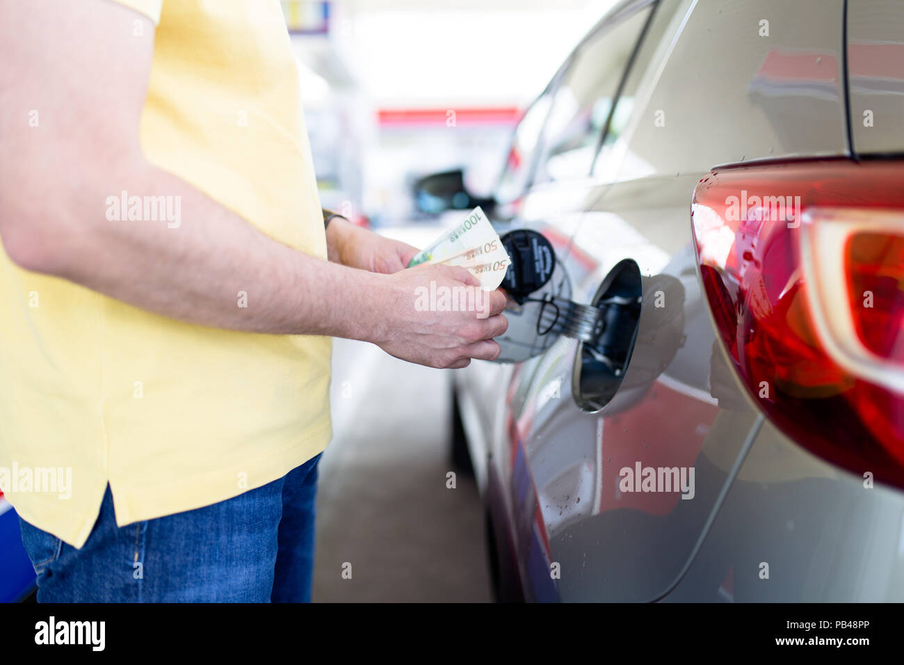 Gas station - refueling Stock Photo - Alamy