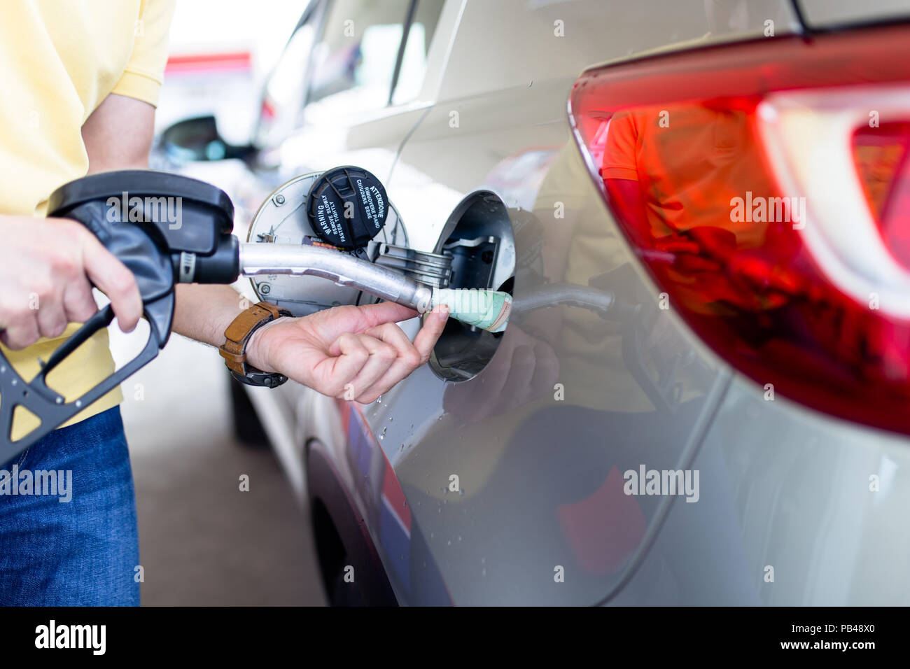 Gas station - refueling Stock Photo - Alamy