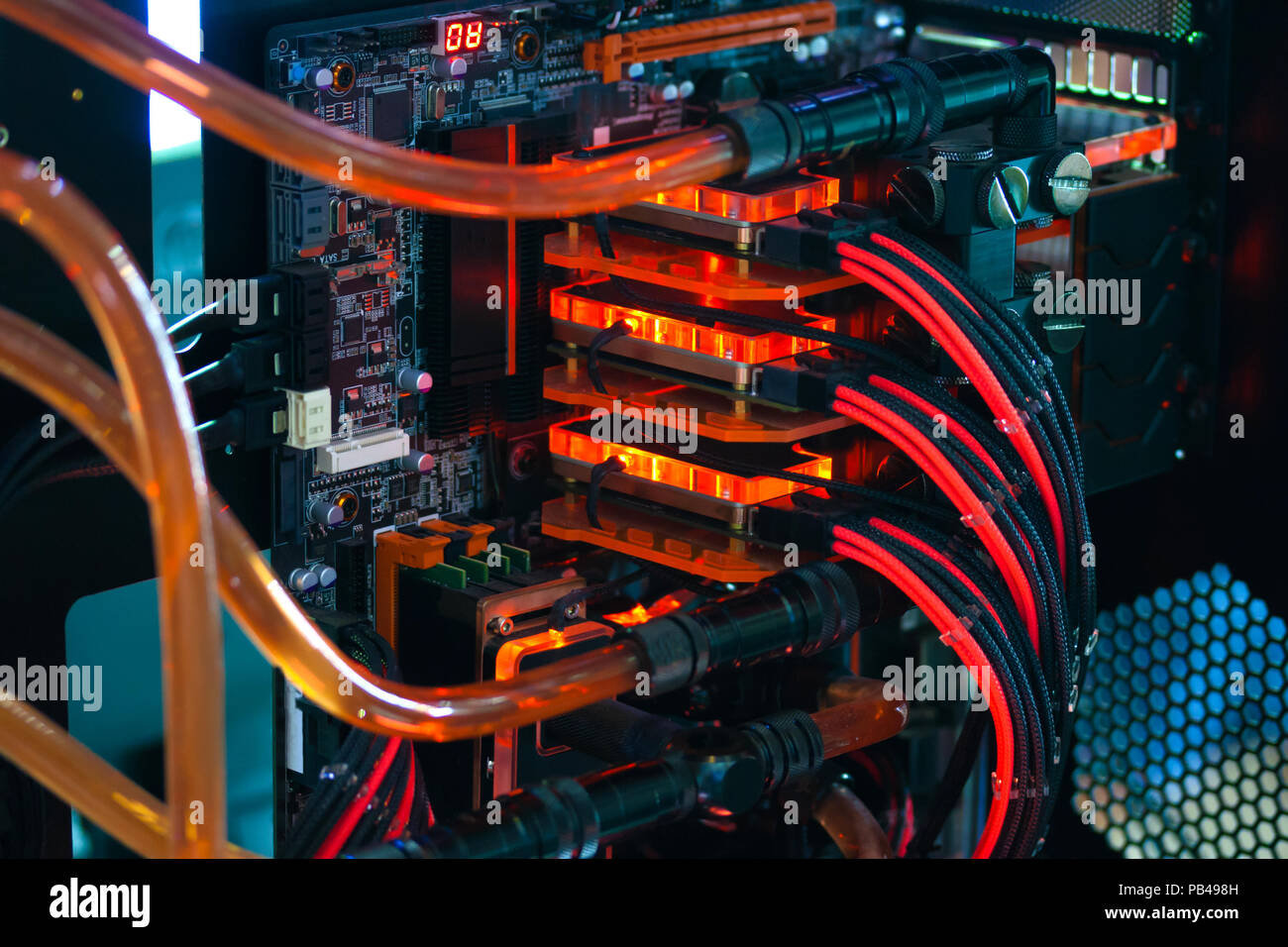 Inside the computer case modify Stock Photo - Alamy