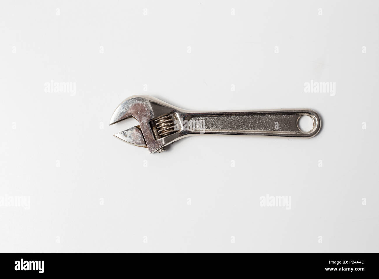 Shifting Adjustable Spanner on White Background Stock Photo - Alamy
