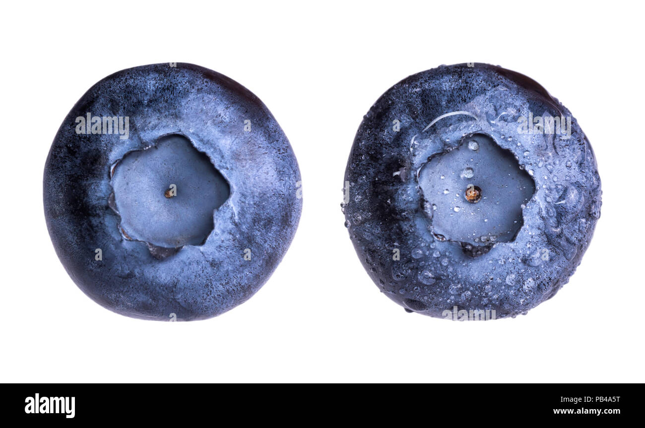Fresh blueberry with water drops isolated on white background Stock ...