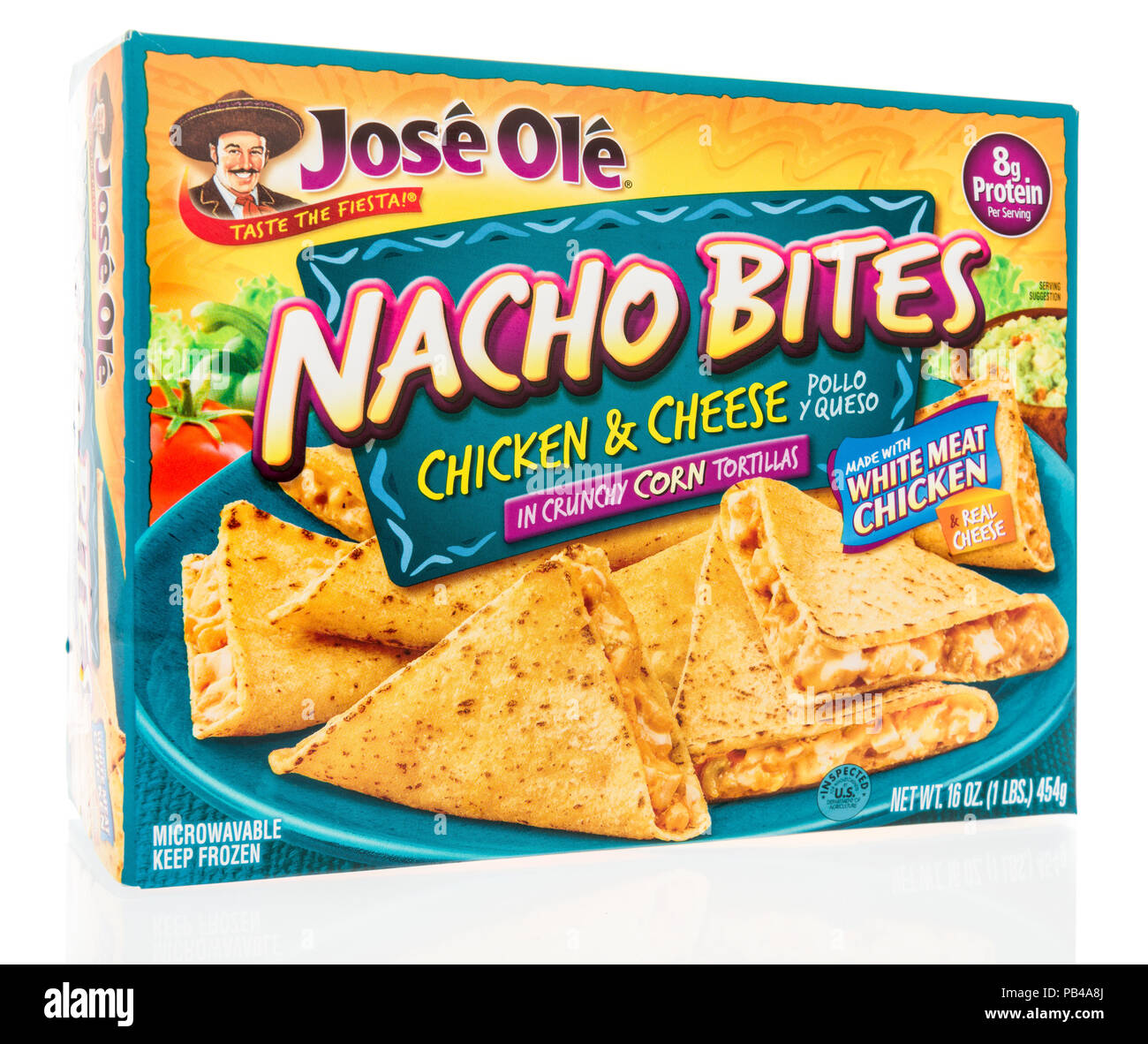Winneconne, WI - 25 July 2018 - A box of Jose Ole nacho bites with ...