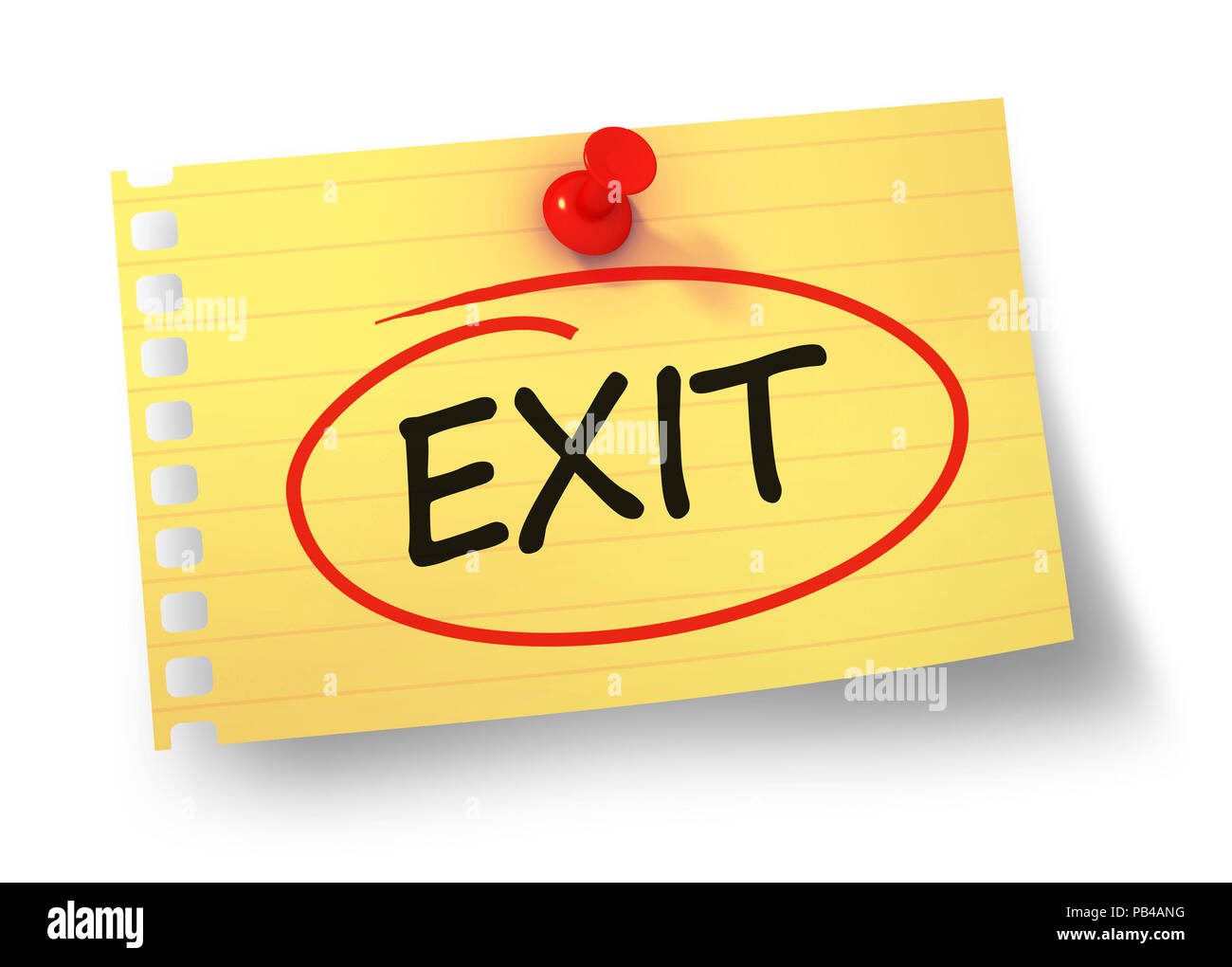 Push button to exit Cut Out Stock Images & Pictures - Alamy