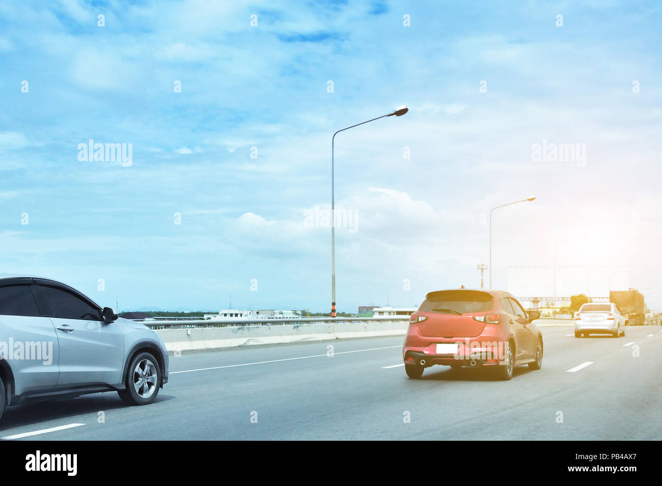Car driving on highway road hi-res stock photography and images - Alamy