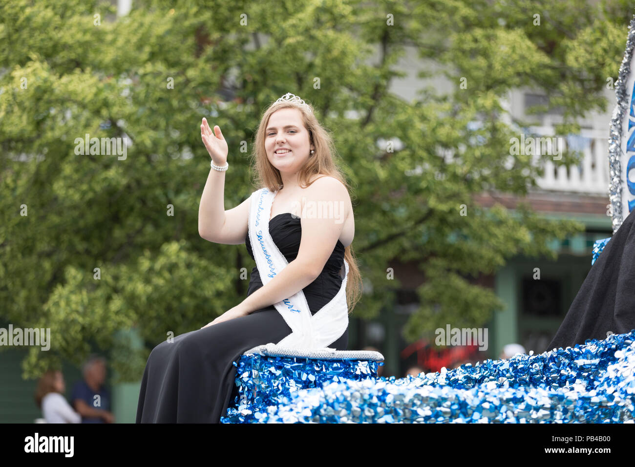 Frankenmuth, Michigan, USA - June 10, 2018 The Montrose Blueberry Queen ...