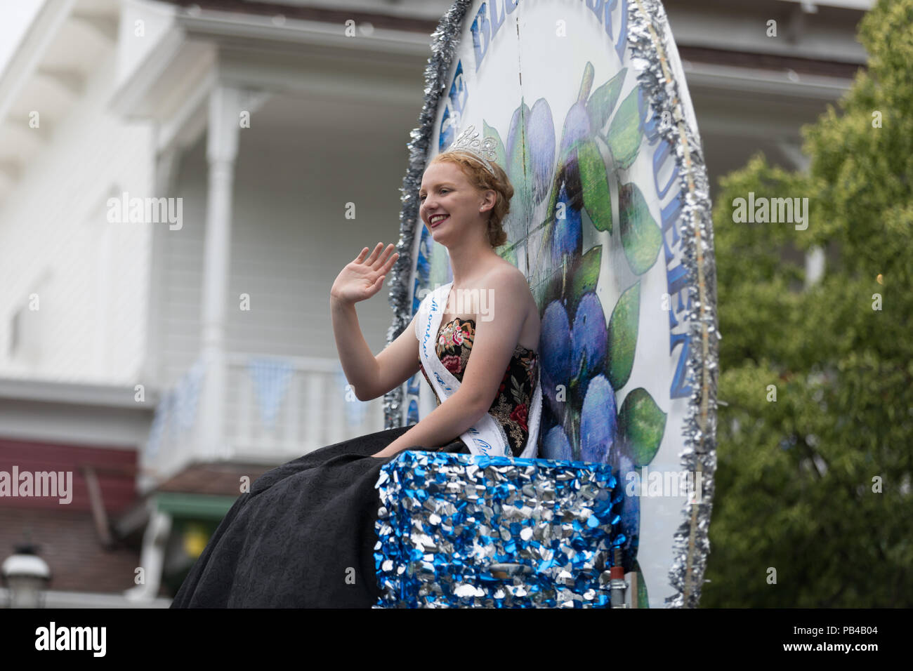 Frankenmuth, Michigan, USA - June 10, 2018 The Montrose Blueberry Queen ...