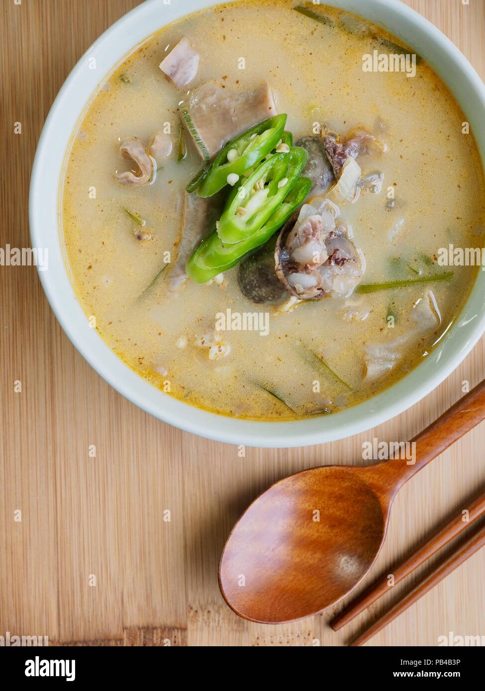 Korean food Sundae soup, sundae gukbap Stock Photo - Alamy