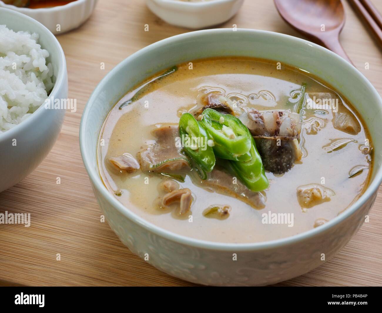 Korean food Sundae soup, sundae gukbap Stock Photo - Alamy