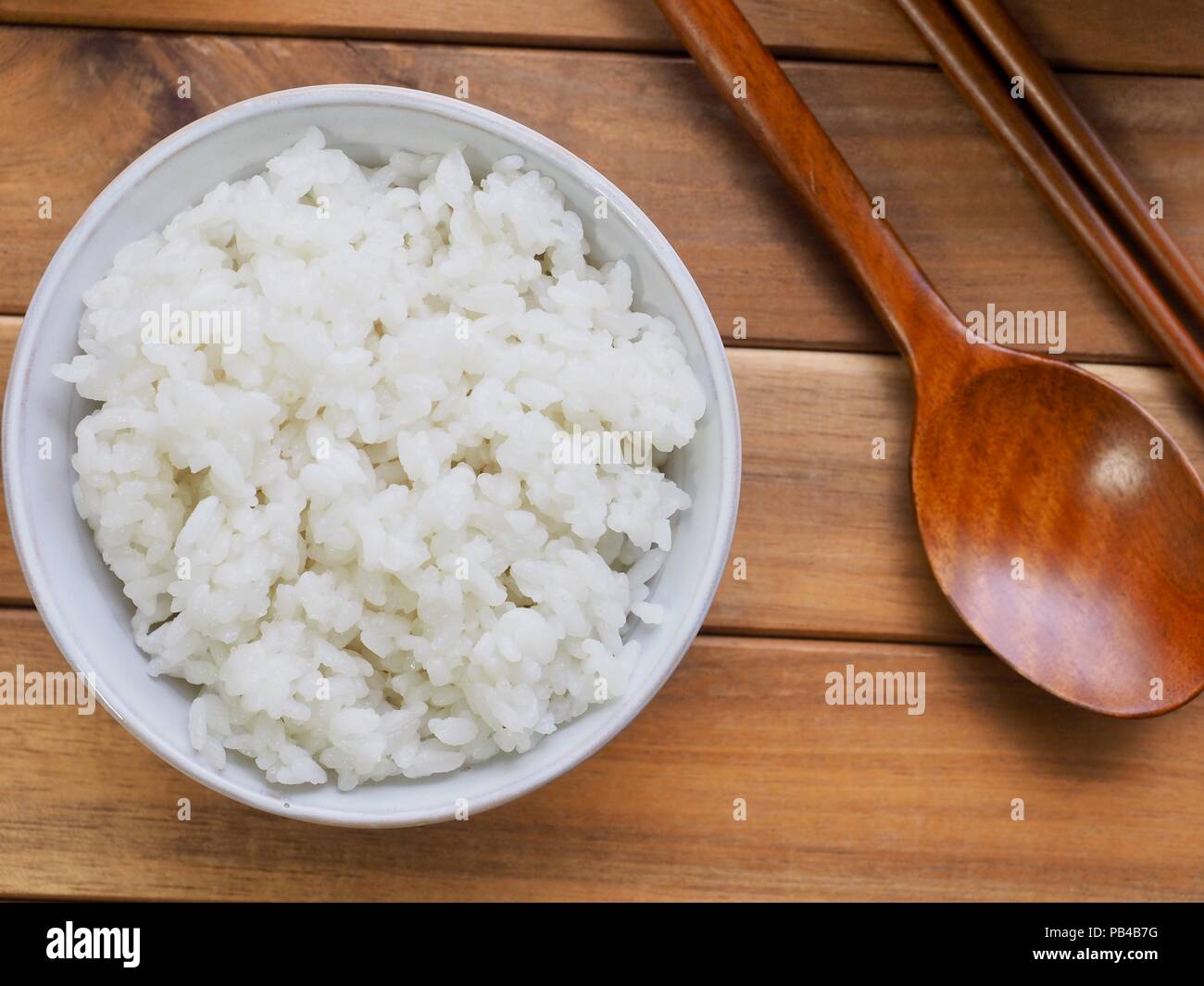 Asian food White rice Stock Photo - Alamy