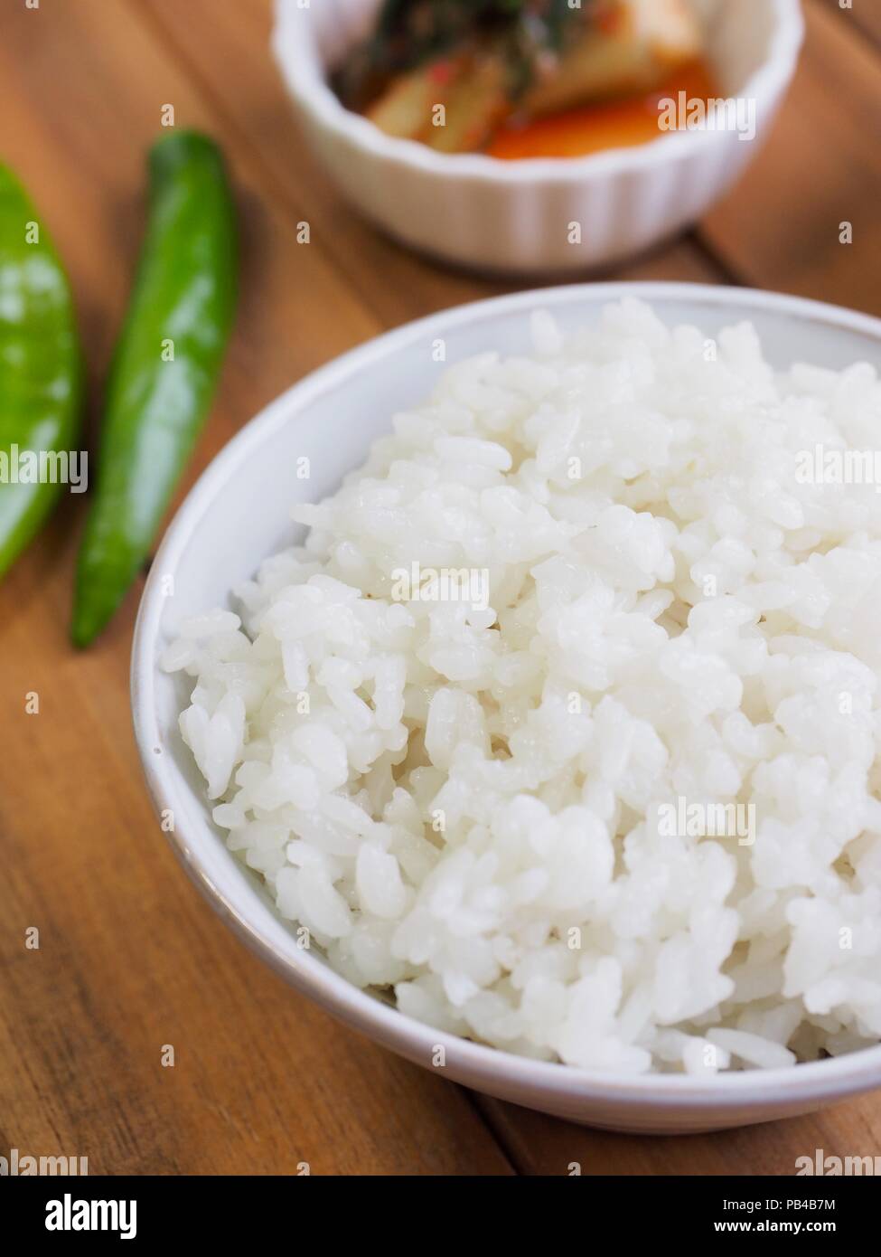 Asian food White rice Stock Photo - Alamy