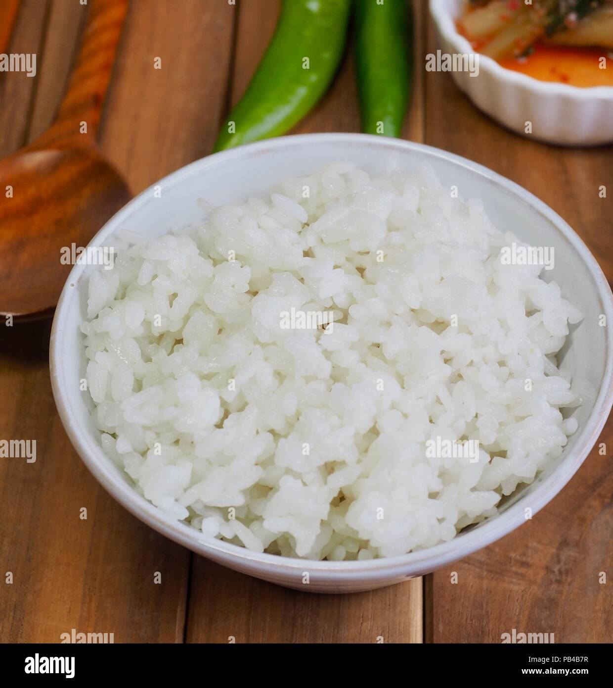 Asian food White rice Stock Photo - Alamy