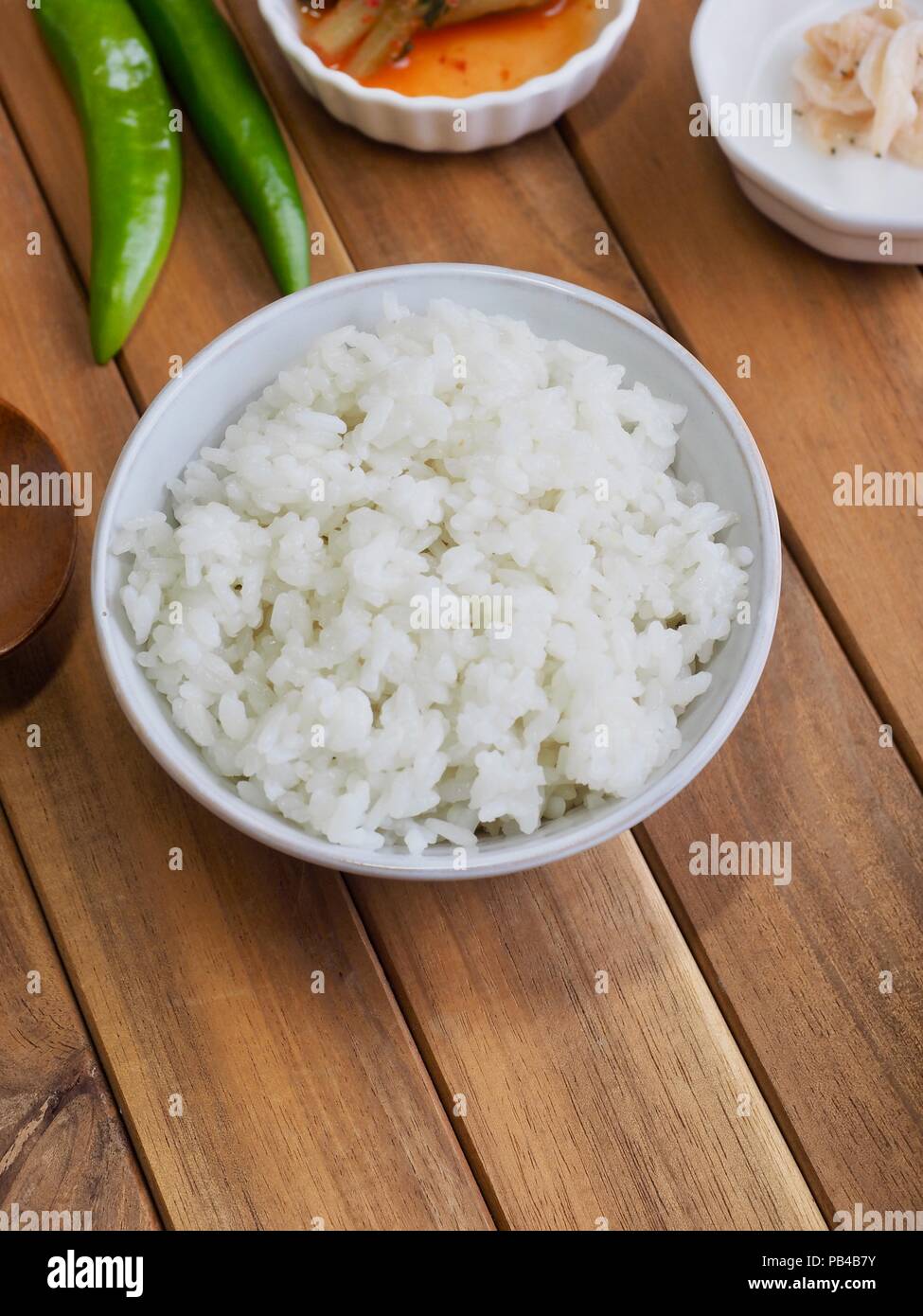 Asian food White rice Stock Photo - Alamy