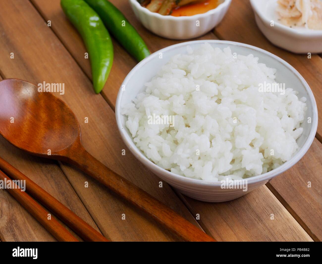 Asian food White rice Stock Photo - Alamy