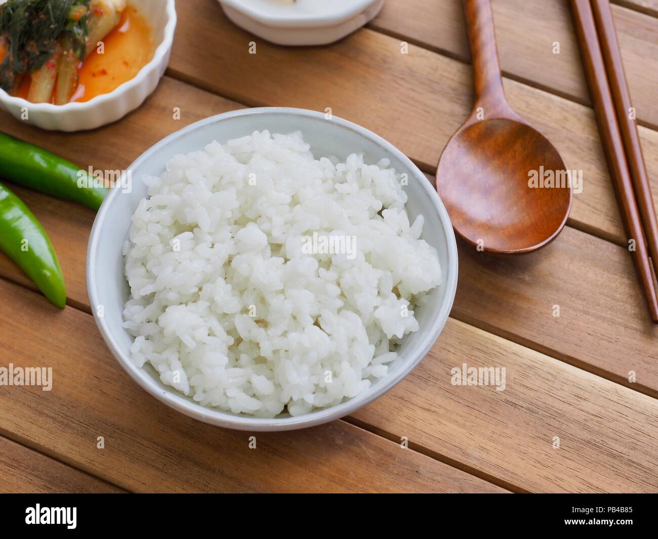 Asian food White rice Stock Photo - Alamy