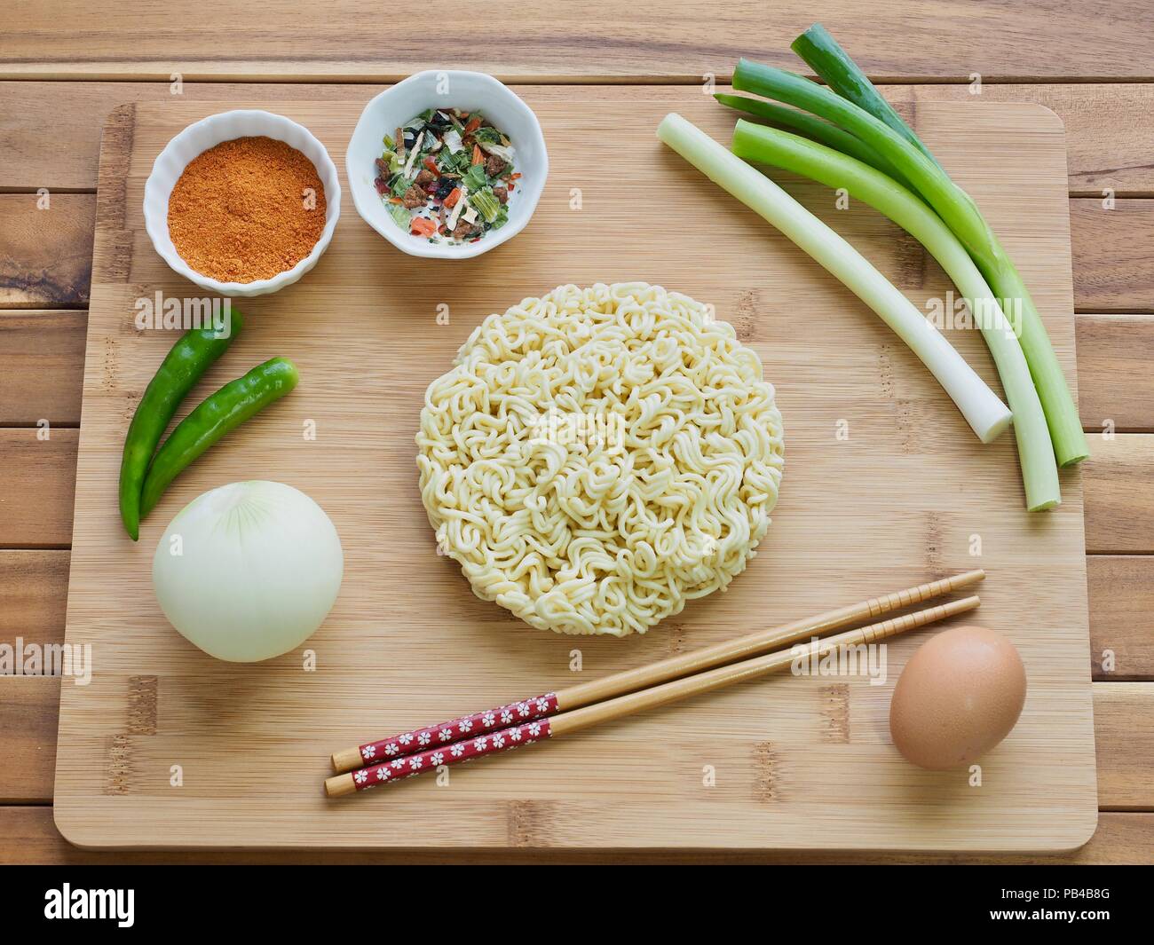 Asian food ramen, Instant Ramen Stock Photo - Alamy