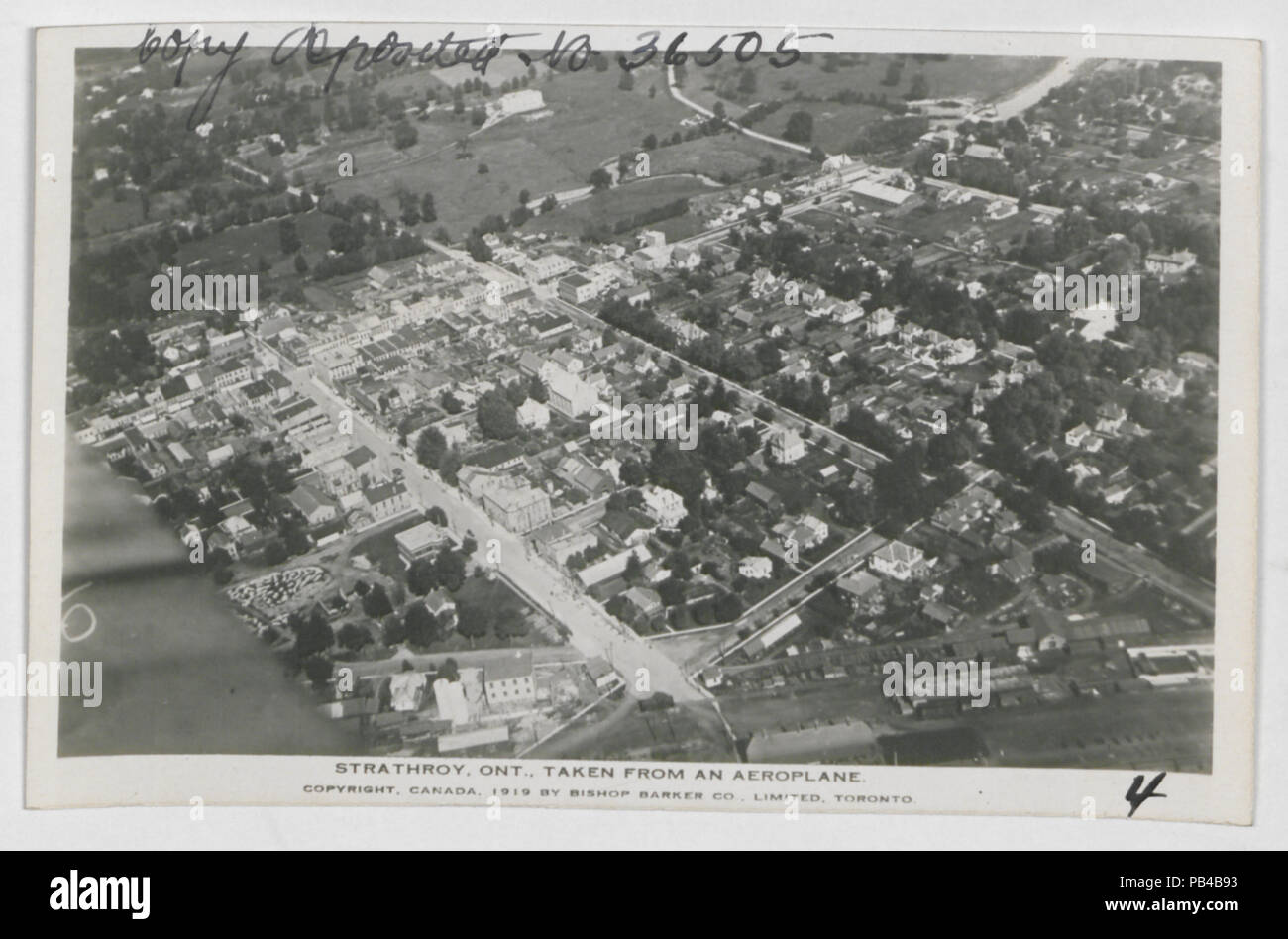 1578 Strathroy Ontario from the Air (HS85-10-36505) original Stock ...