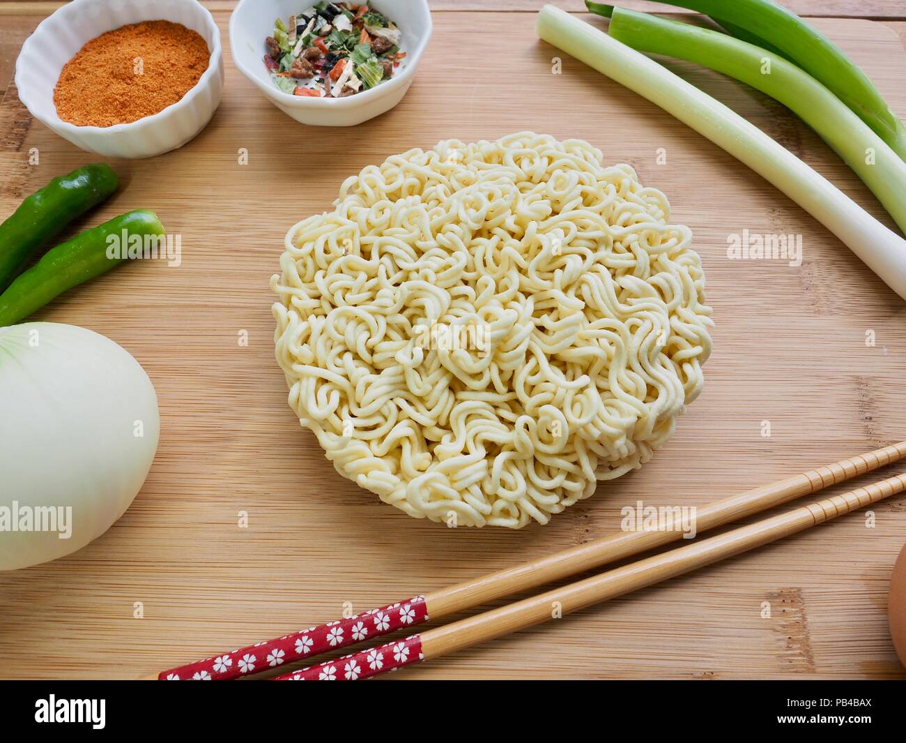 Asian food ramen, Instant Ramen Stock Photo - Alamy
