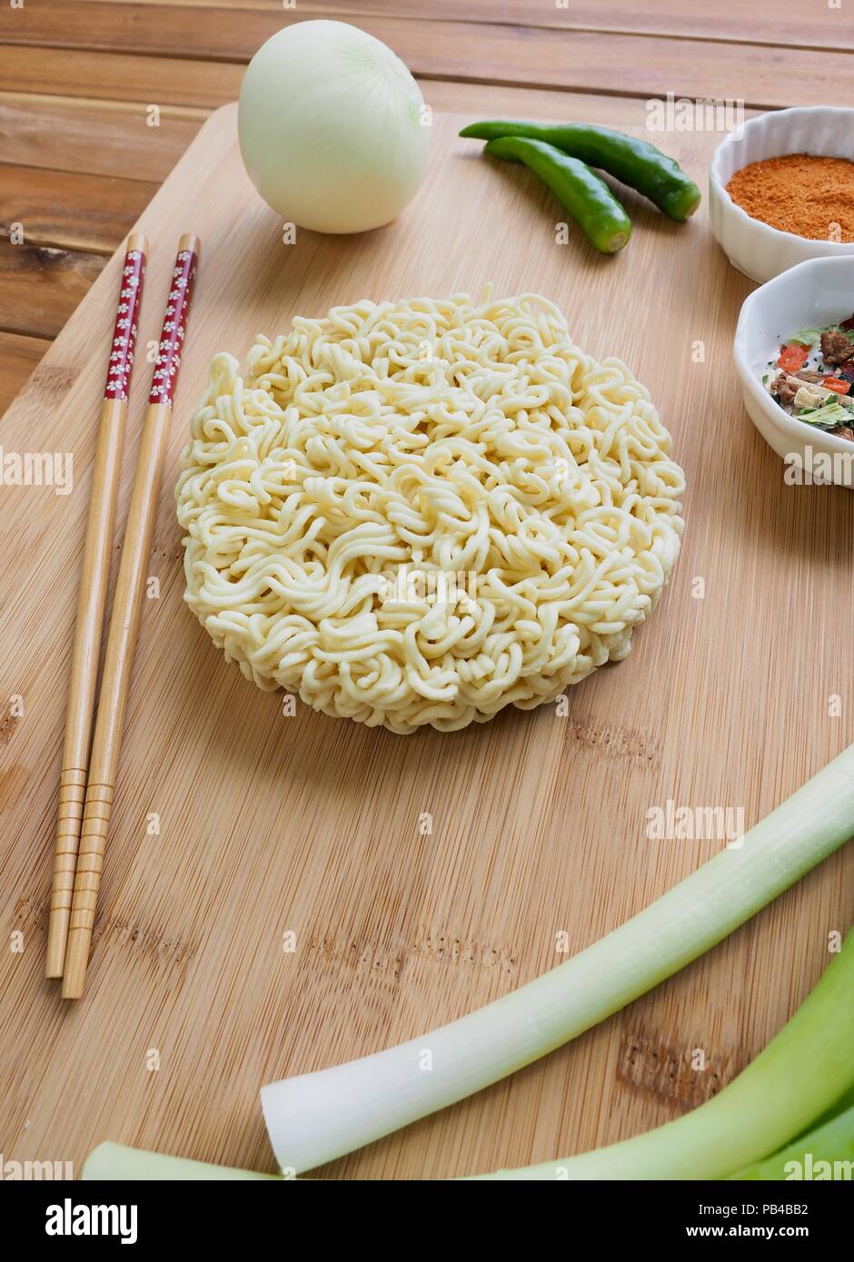 Asian food ramen, Instant Ramen Stock Photo - Alamy