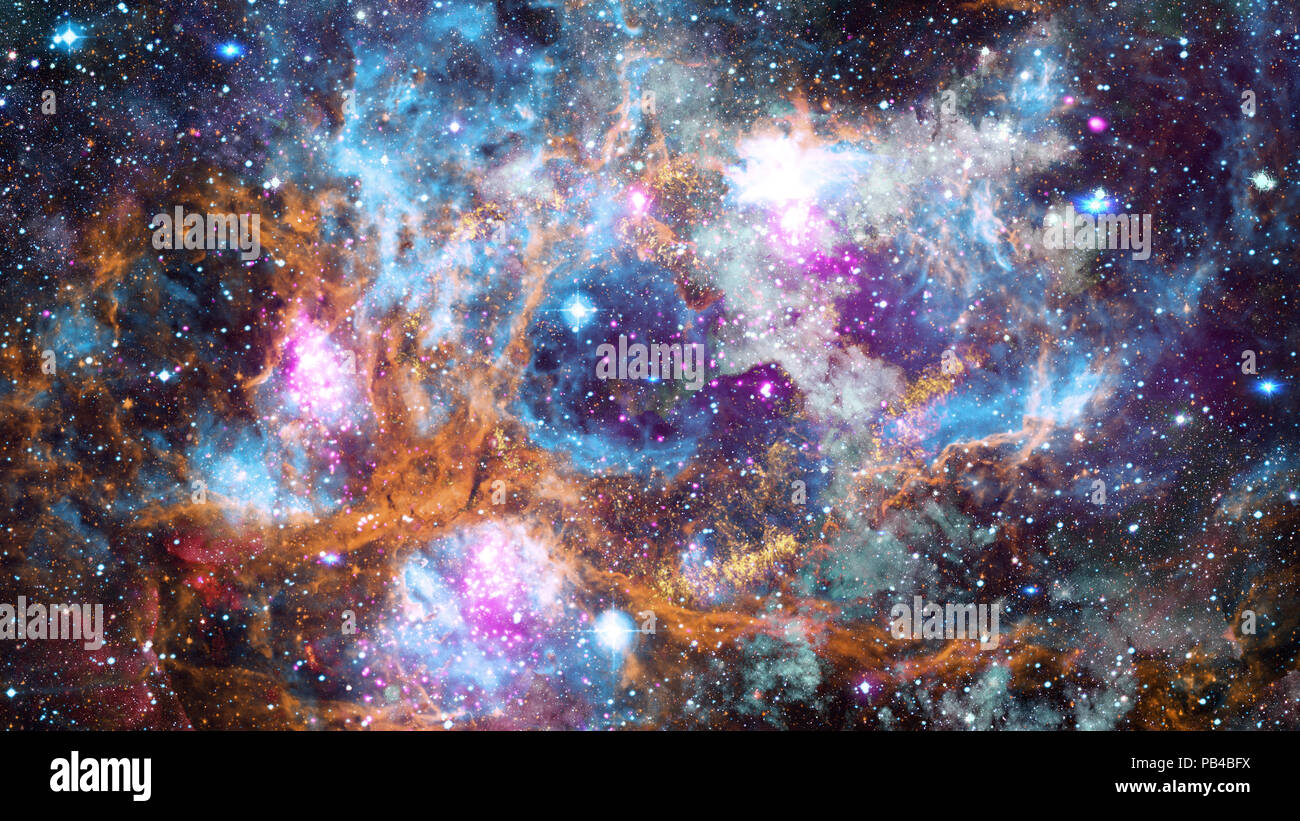 Deep space multicolor nebula stars and galaxies. Elements of this image ...