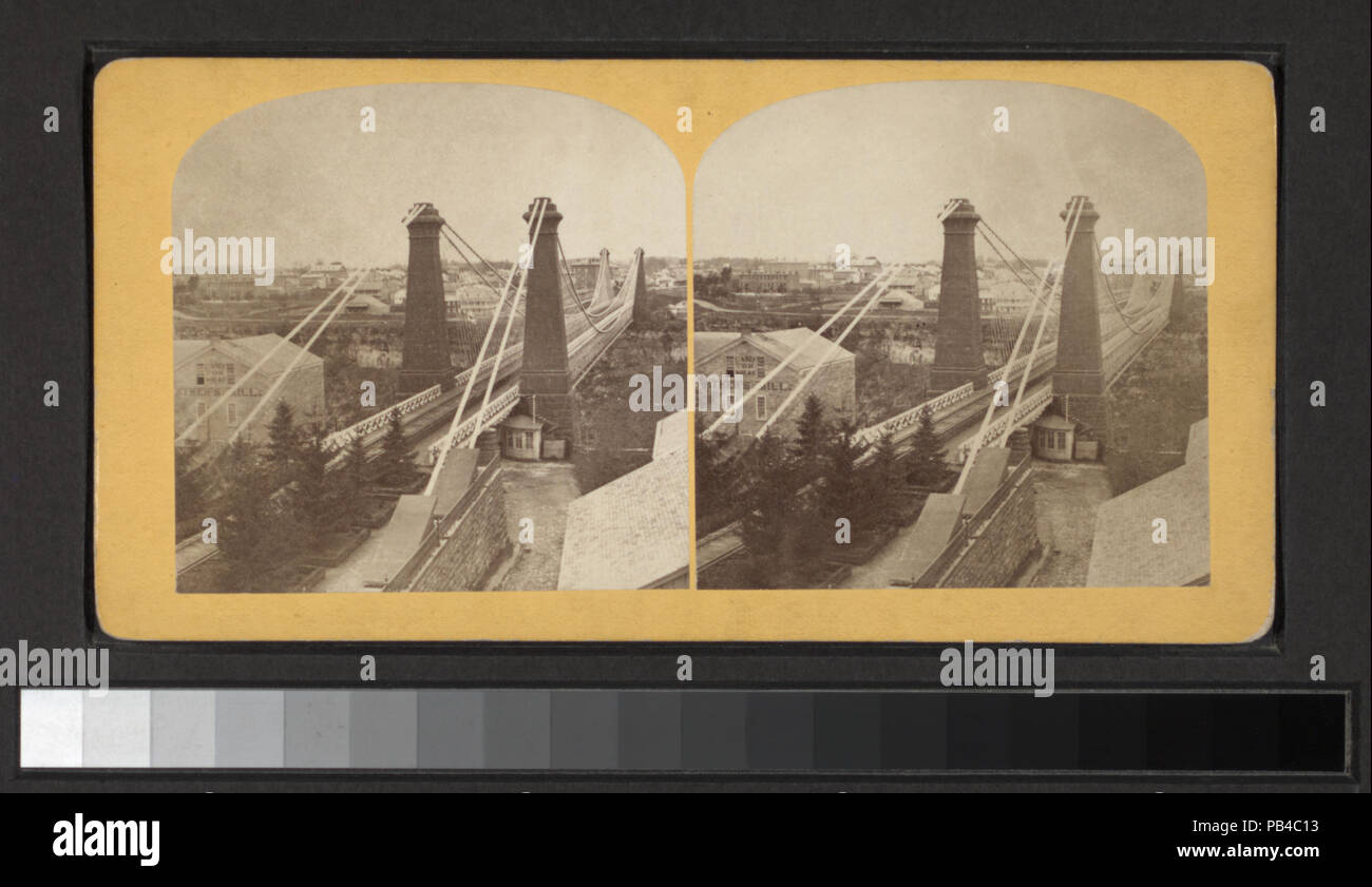 1099 Niagara Falls, first Suspension Bridge (NYPL b11708199-G91F070 ...