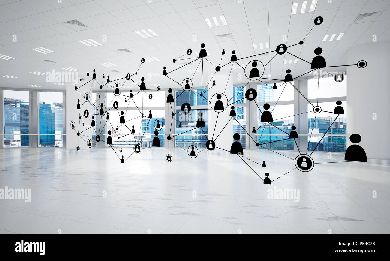 Networking and wireless connection as concept for effective modern ...