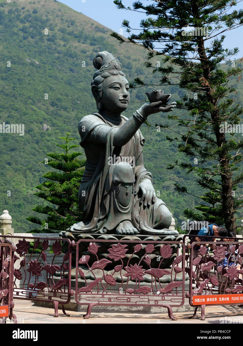 Bronze statues at Tian Tan Buddha, (Big Buddha) near the Buddhist Po ...