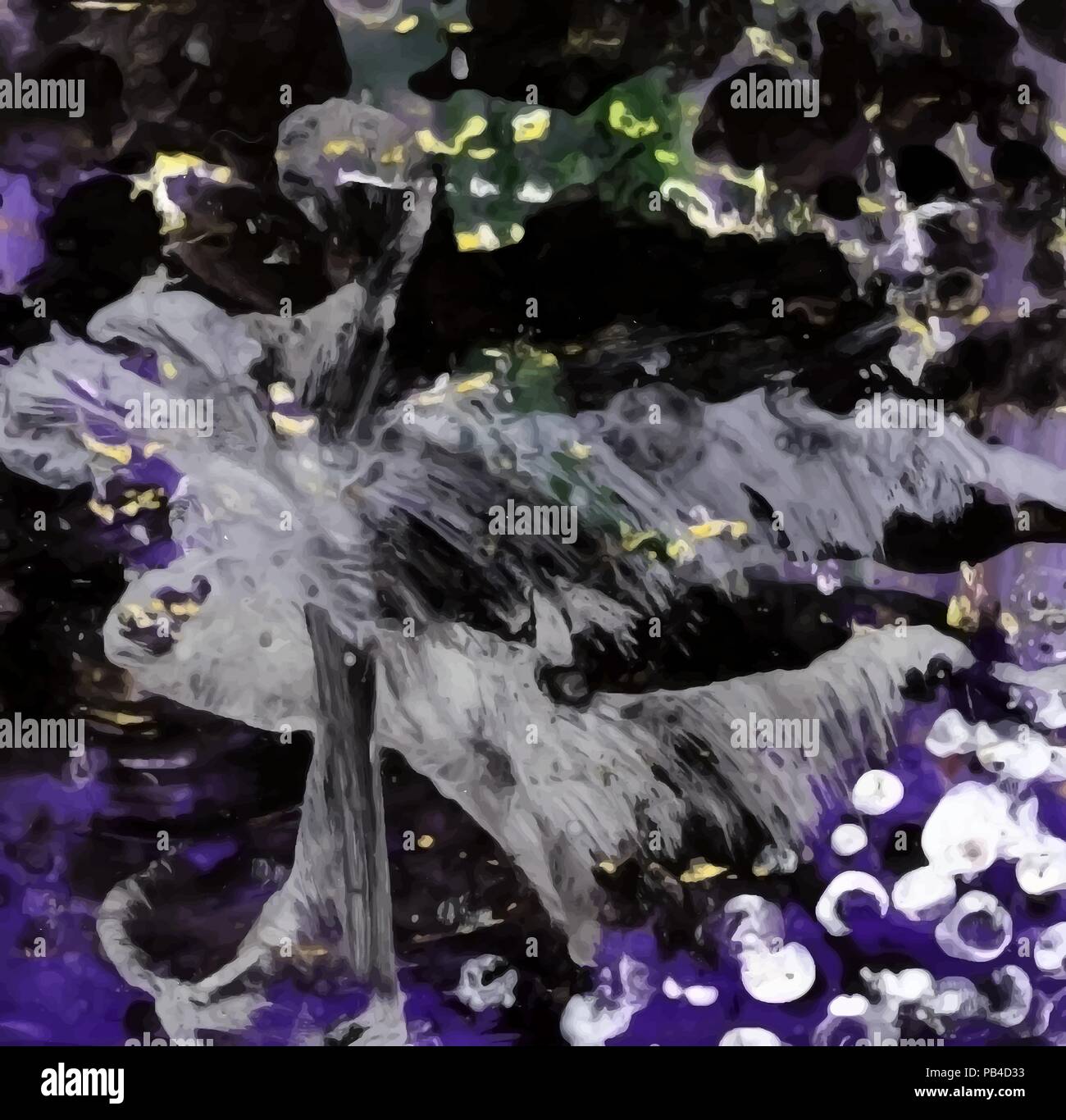 Abstract Night Storm Painting. Vector EPS 10 Image Stock Vector Image ...